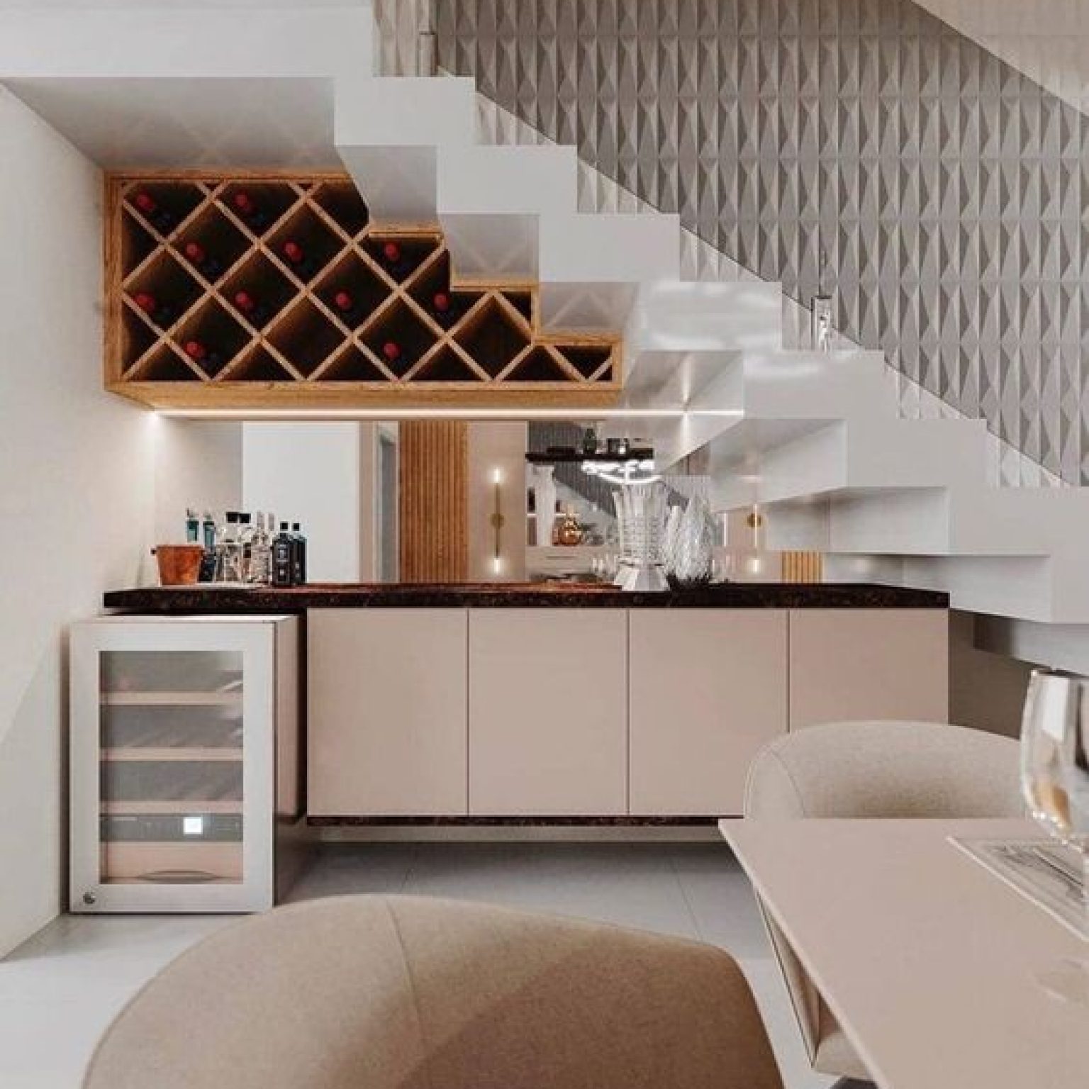 Como aproveitar o espaço embaixo da escada. - Você precisa decor